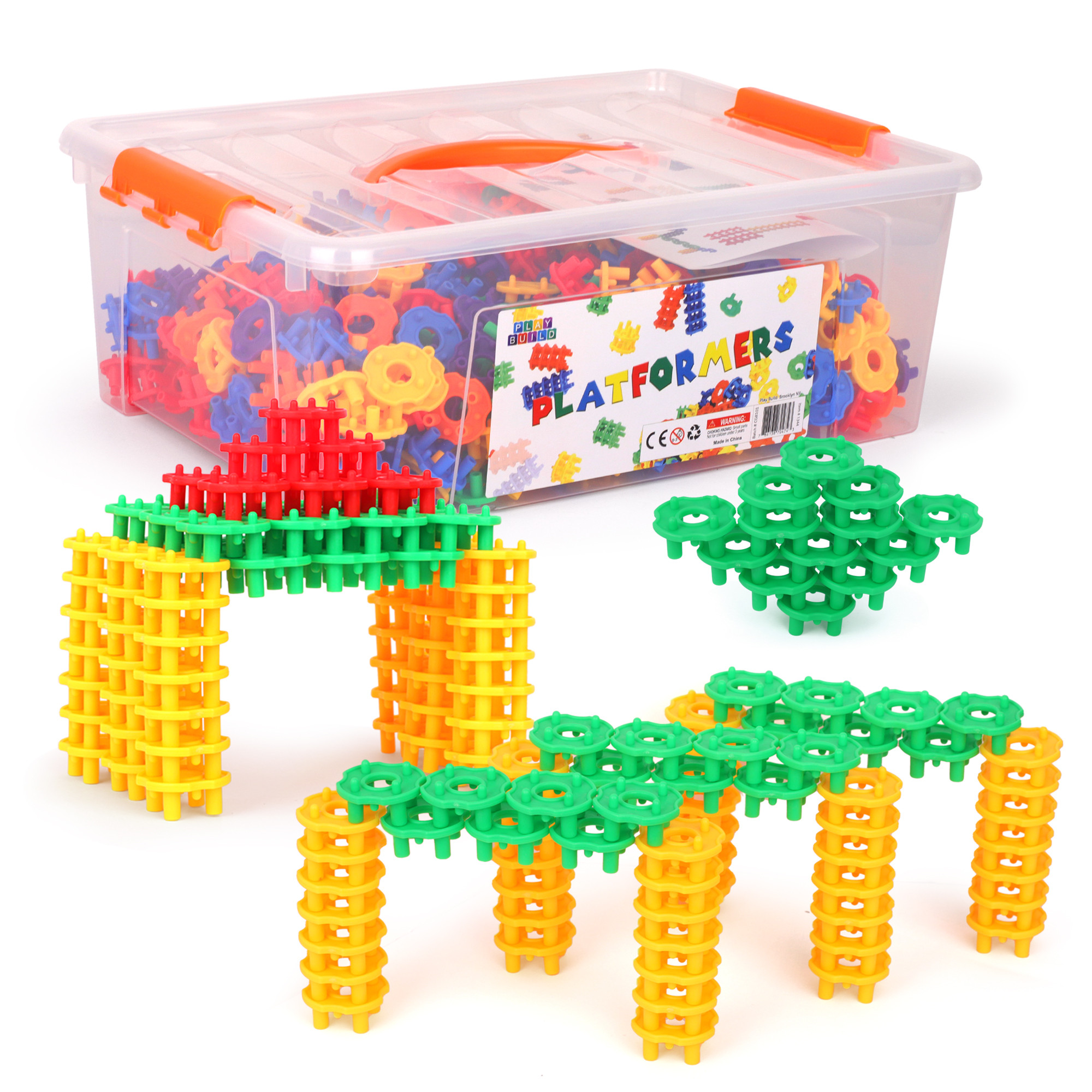 PlayBuild Straw Constructor STEM Building Toys, 800 Pcs + 16 Wheels ...