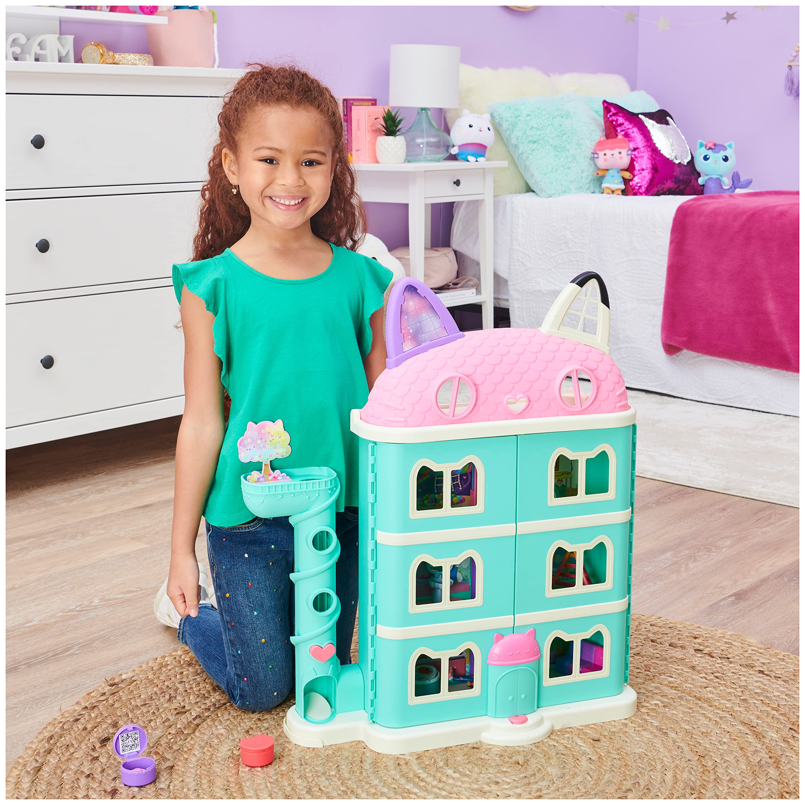 Gabby's Dollhouse, Purrfect Dollhouse with 15 Pieces Including Toy ...