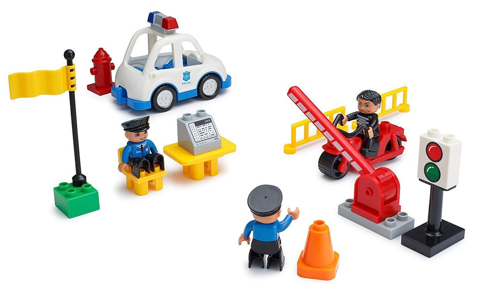 Play Build Police Station Building Blocks Set - Toys 4 U