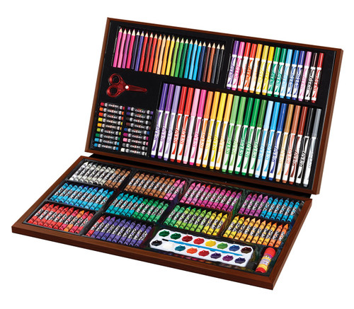 Cra-Z-Art 200 Piece Art Set Corrugated Wood Look Toy - Toys 4 U