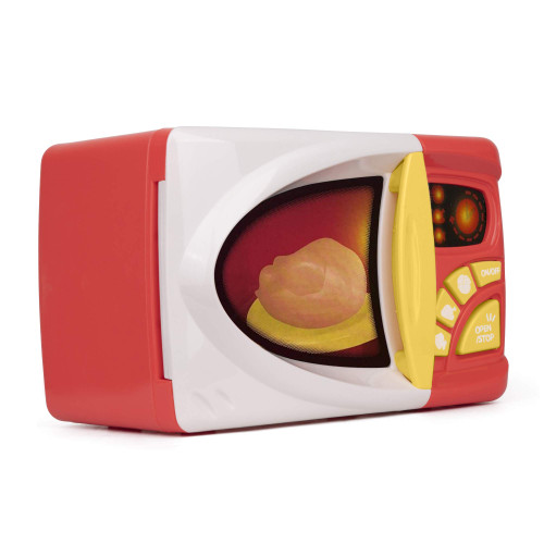Playkidz Microwave Kitchen Play Set with Pretend Play Fake Food ...
