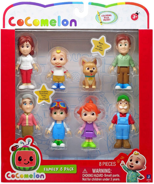 Cocomelon Figurines, Family Pack, Eight (8) Family Figures, Toys for ...