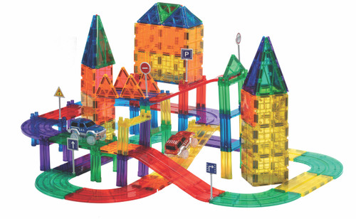 Playmags 200 Piece Set Magnetic Race Track - Toys 4 U
