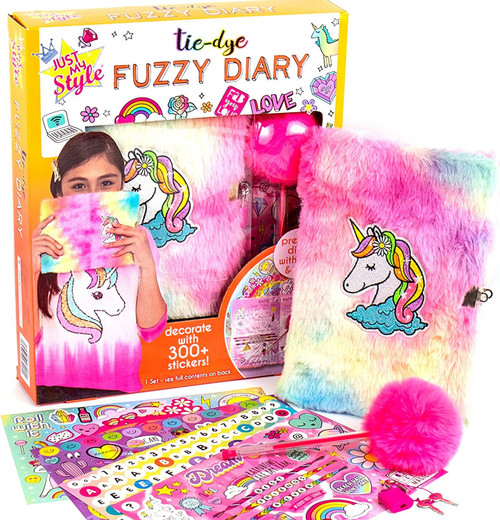 Just My Style Tie-Dye Fuzzy Diary by Horizon Group USA, Hardcover Diary ...