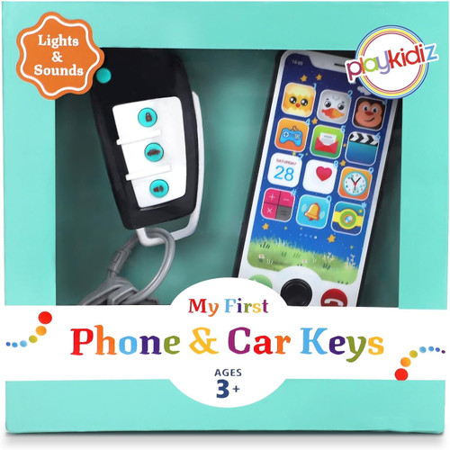 Toy Phone for Kids - Toy Cell Phone with Car Keys - Real Looking ...