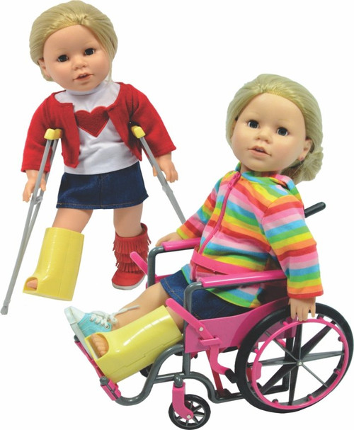 DIS-Doll Wheelchair Set with Accessories for 18 Inch Dolls - Toys 4 U