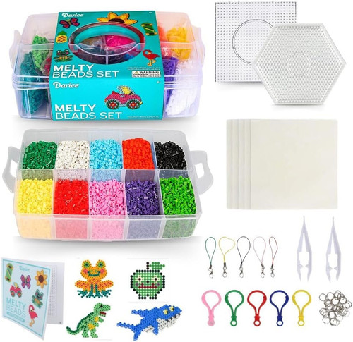 Darice Fuse Beads Kit- 7200 Piece Melty Beads, Arts & Crafts Iron ...