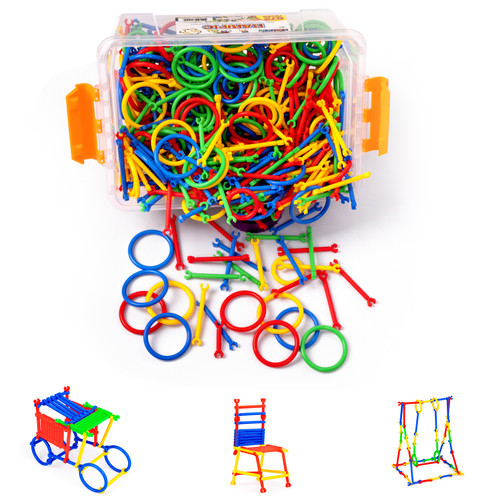 PlayBuild Barific 672 Pieces Educational Building Toys, Building Blocks ...