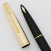 Parker 61 Custom Fountain Pen - Mark II, Black, GF Cap, Fine 14k Nib ...