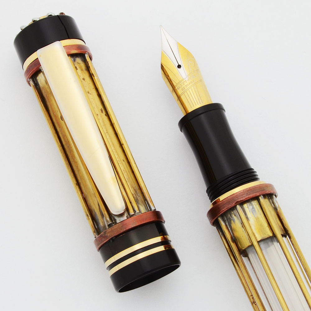 Unknown Steampunk Style Fountain Pen - Brass, Copper, & Black, Fine Nib ...