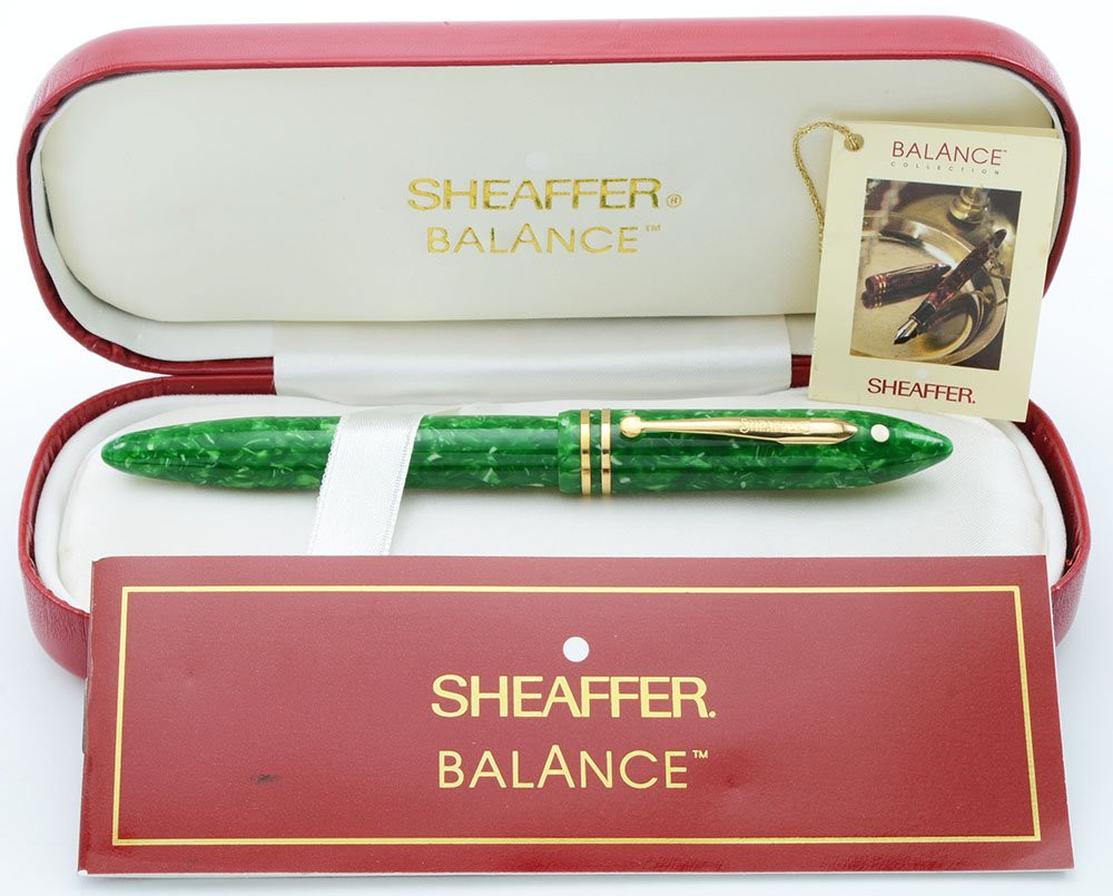 Sheaffer Balance II Fountain Pen - Jade Green, Extra Fine Feather Touch ...