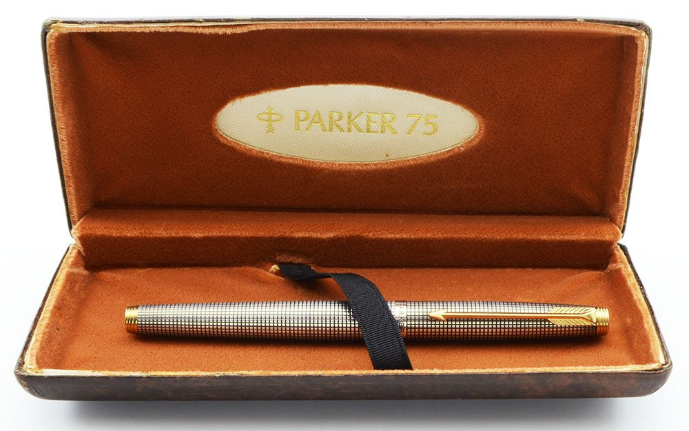 Parker 75 Sterling Fountain Pen - USA, Flat Tassies, Extra Fine 14k Nib ...