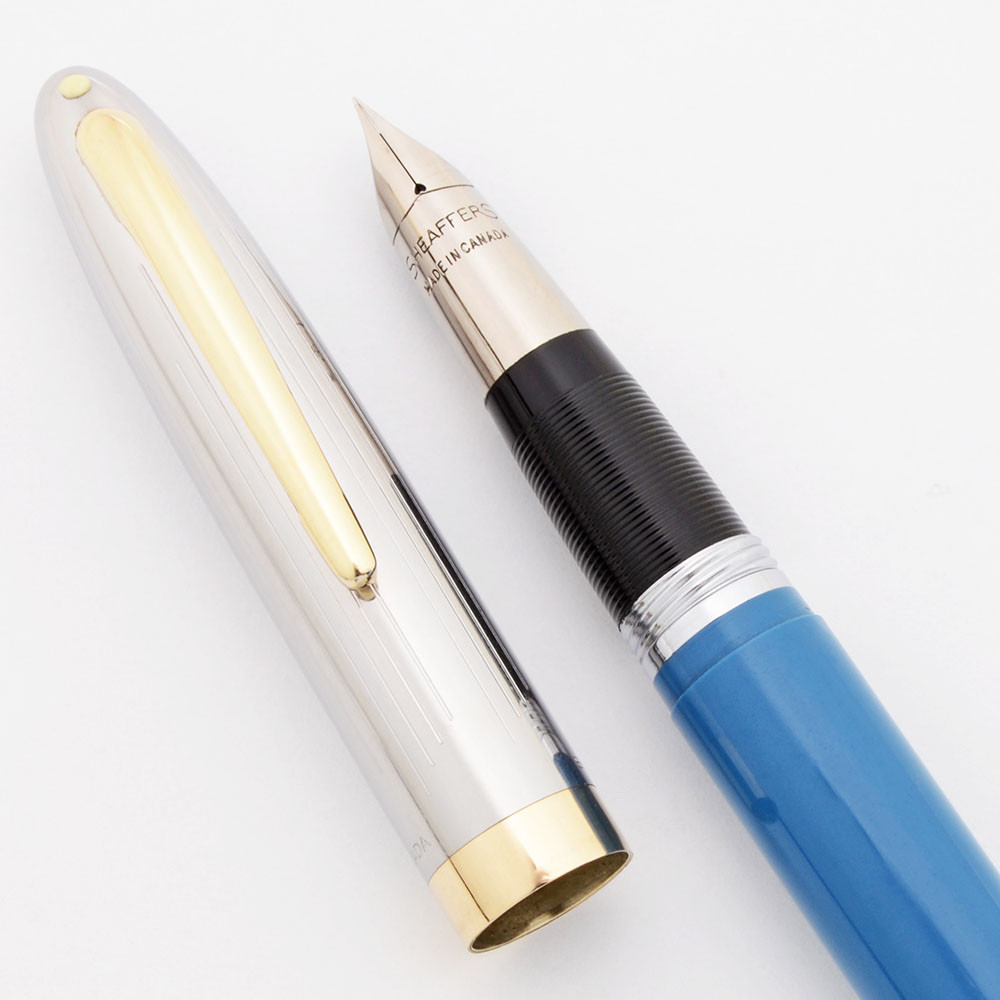 Sheaffer Clipper TM Snorkel Fountain Pen - Pastel Blue, Extra Fine ...