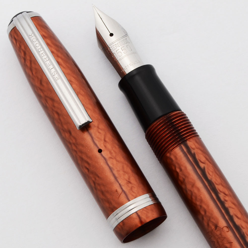 Esterbrook LJ Fountain Pen (1950s) - Copper w/Steel Trim, Lever Filler ...