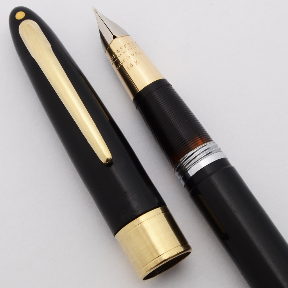 Sheaffer Valiant Touchdown TM Fountain Pen (1950s) - Black w/GT and ...
