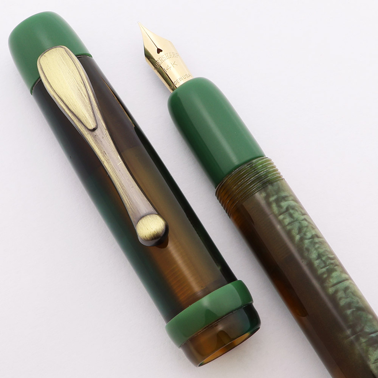 PSPW Prototype with Flexible Nib - Conway Stewart Emerald, Clip, Button ...