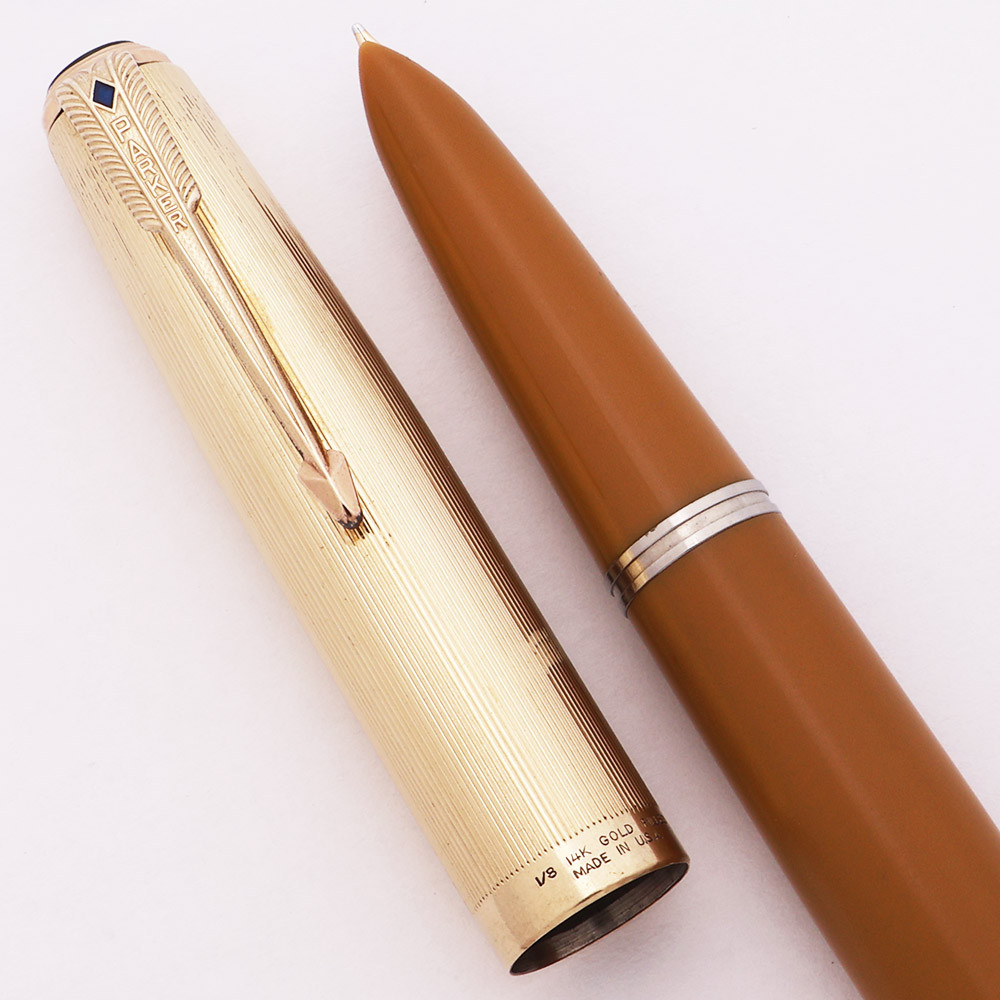 Parker 51 Vacumatic Fountain Pen (1940s) - Mustard, Double Jewel, GF ...