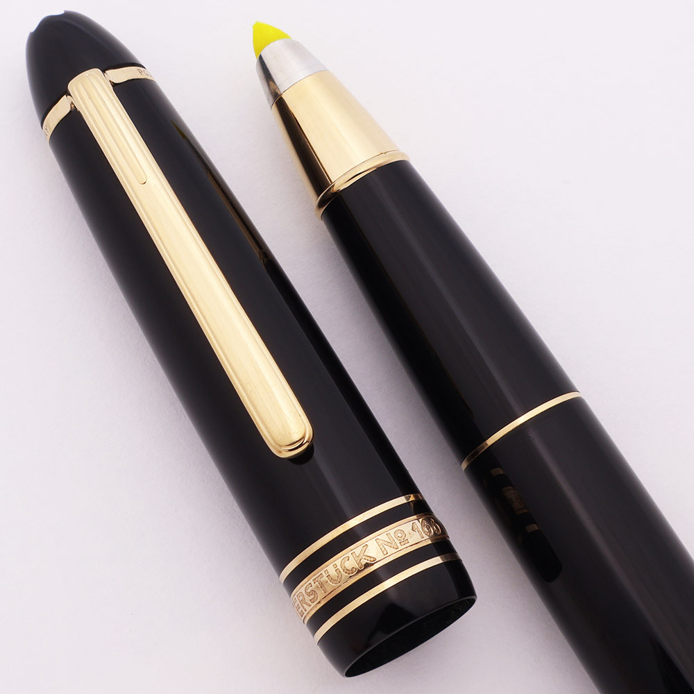 Montblanc Meisterstuck 166 Hi-Lighter Document Marker - Black w Gold ...