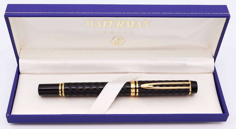 Waterman Le Man 100 Opera Fountain Pen (1980s) - Chased Black, C/C ...
