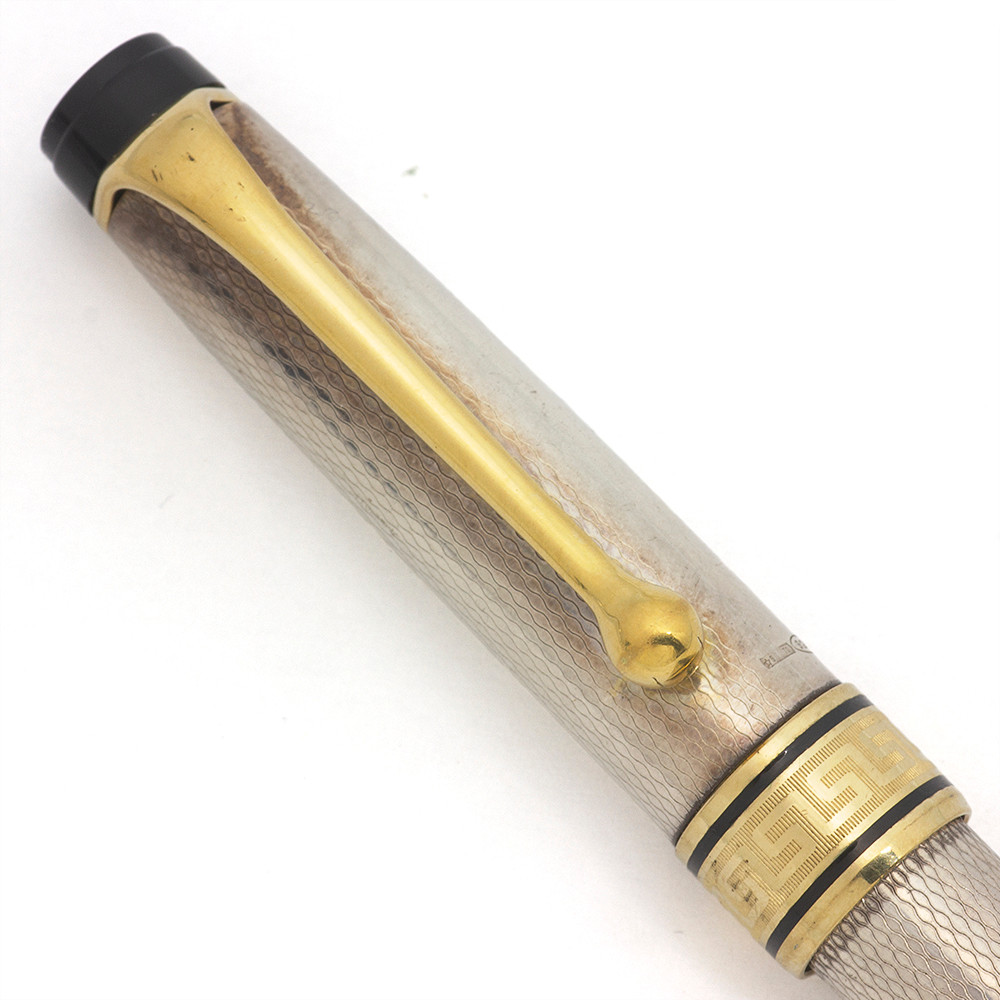 Aurora Optima Ballpoint Pen (1998) - Sterling Silver w Gold Trim ...