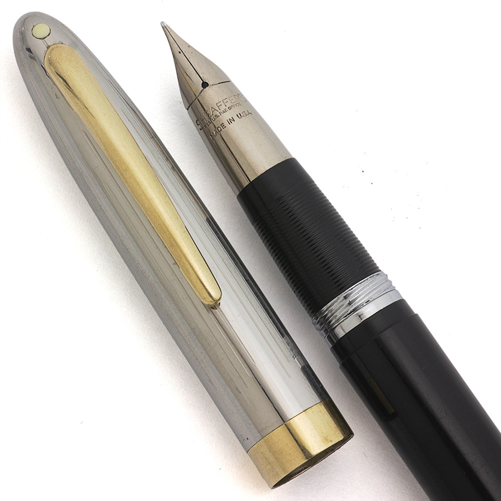 Sheaffer Clipper Snorkel Fountain Pen (1950s) - Black w Two Tone Cap ...