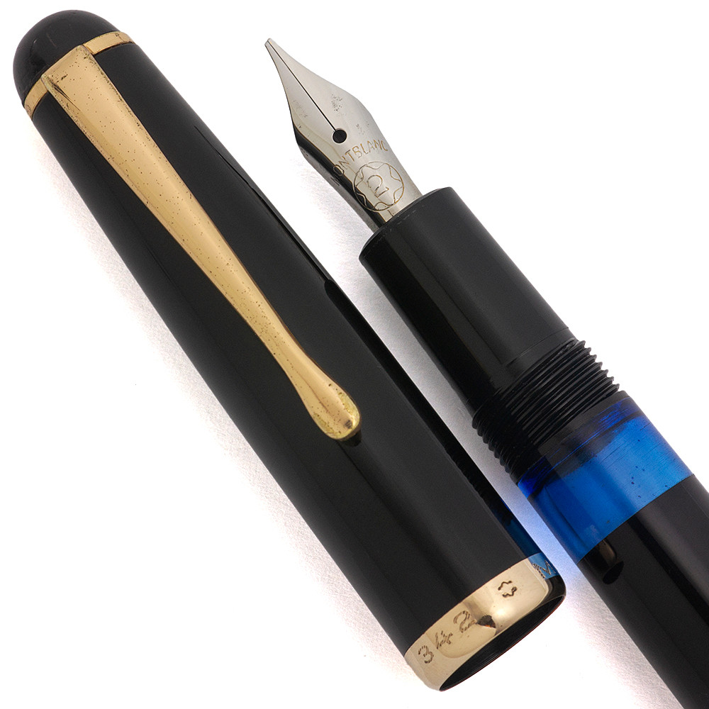 Montblanc 342 Fountain Pen (1950s) - Black w GT, Piston Filler, Oblique ...