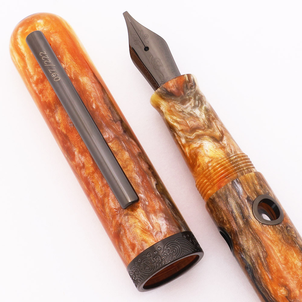 Nahvalur Nautilus Fountain Pen - Maylandia Blue Ebonite, Piston Filler ...