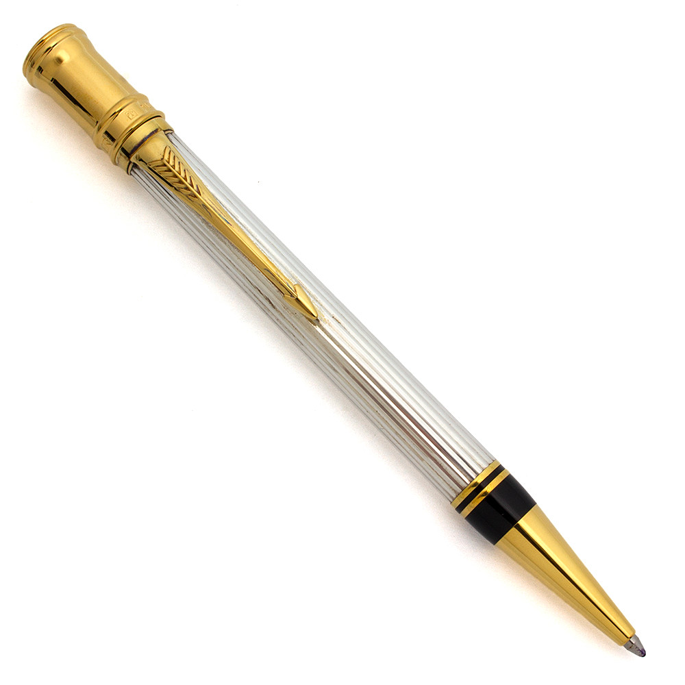 Parker Modern Duofold Ballpoint Pen (UK, 1991) - Sterling Lined w/GT ...