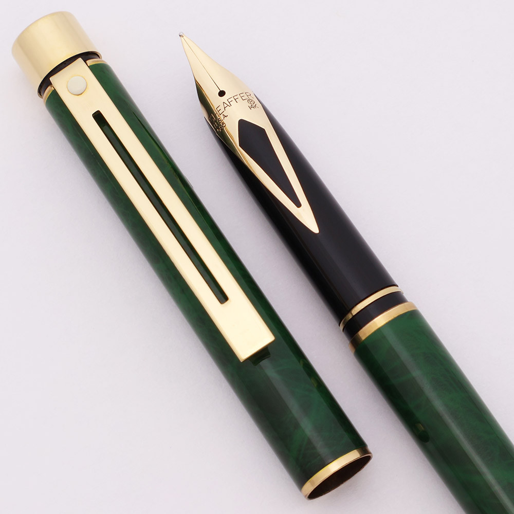 Sheaffer Targa 1038s Slim Fountain Pen - Lacque Green Ronce, Fine 14k ...