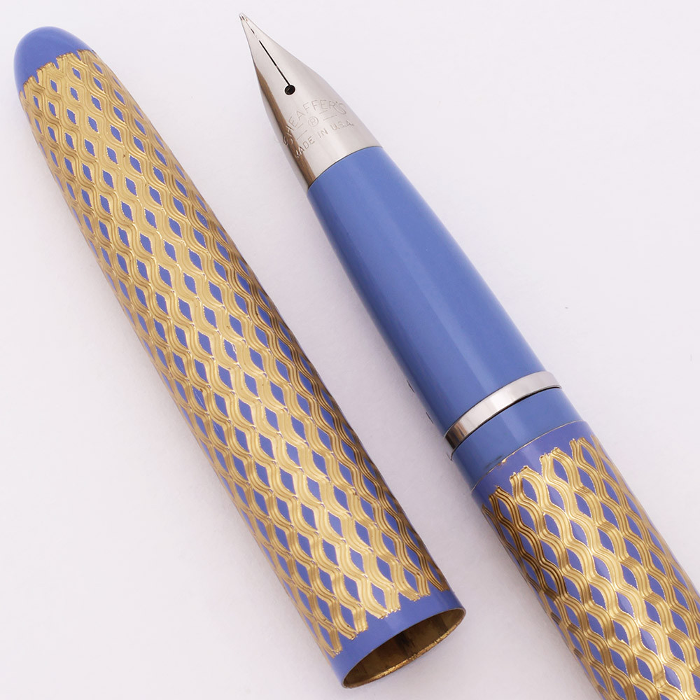 Lady Sheaffer VI Skripsert Fountain Pen (1959) - Paisley Periwinkle ...