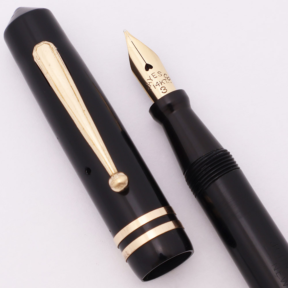 John Wanamaker Fountain Pen (1920) - Black w GT, Bulb Filler, Hayes ...