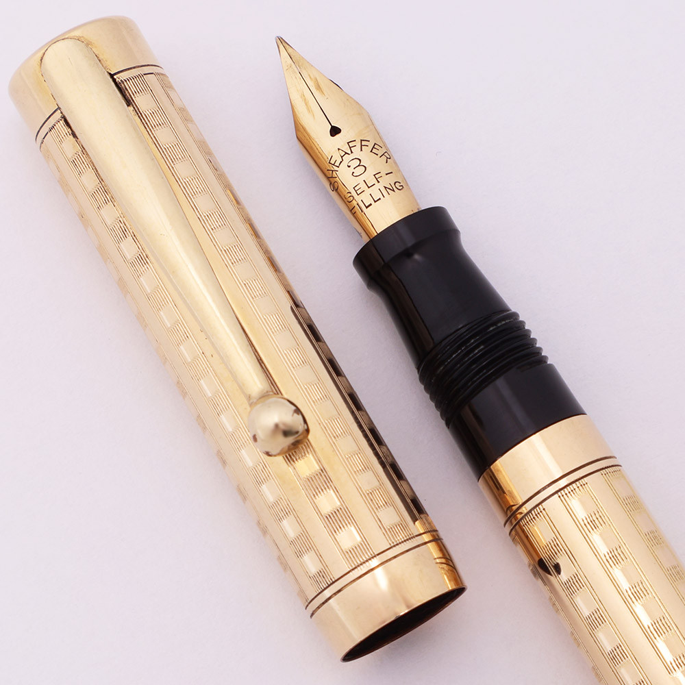Sheaffer Flat Top 36EC (1920s) - Full Length, GF Overlay, Checked ...