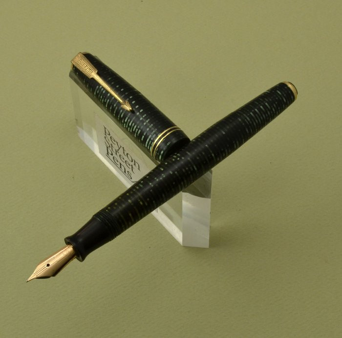 Parker Vacumatic Major Fountain Pen - 1941, Double Jewel Speedline ...