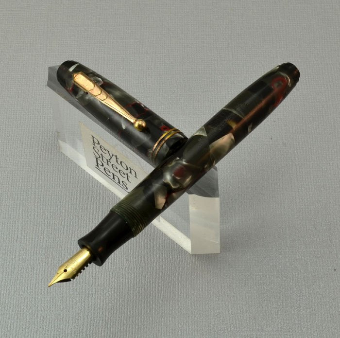 Parker Parco 1932 - Green Marble, Semi-Flex Medium Nib (Excellent ...