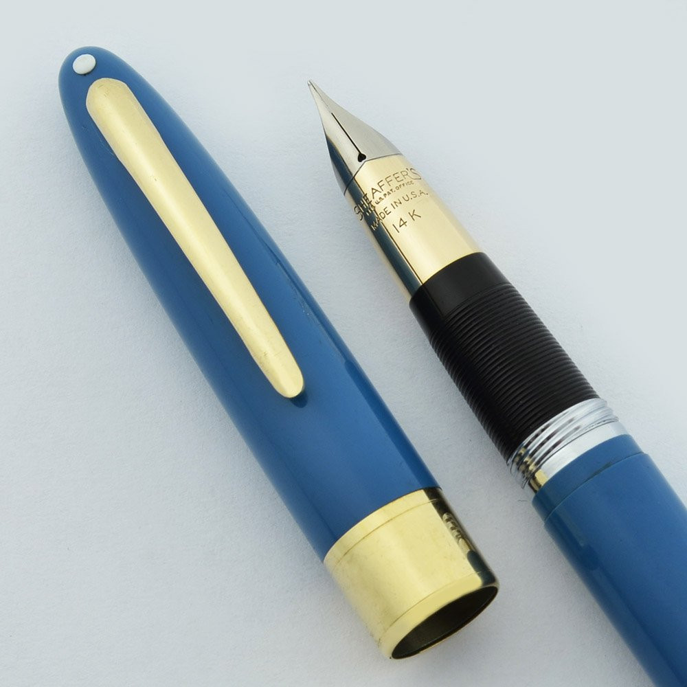 Sheaffer Valiant Snorkel 1950s - Black, Medium (Excellent, Restored ...