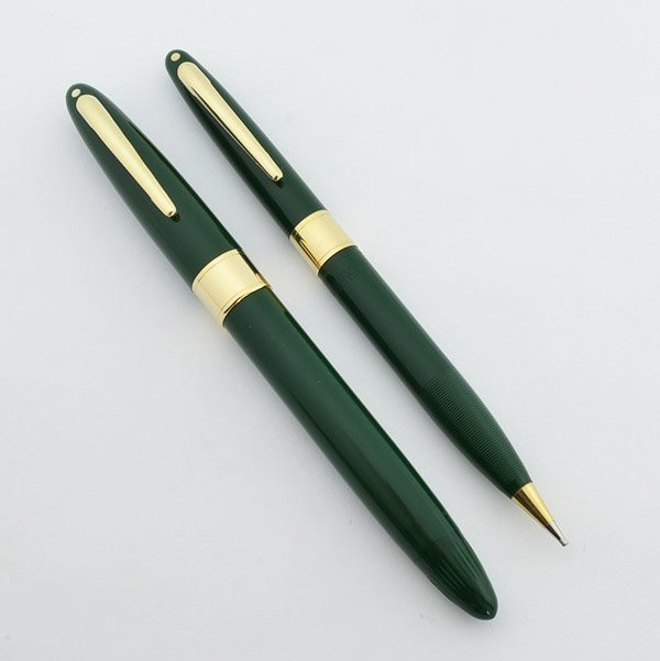 Sheaffer Valiant Fountain Pen - Fat Touchdown, Green, Fine Triumph Nib ...
