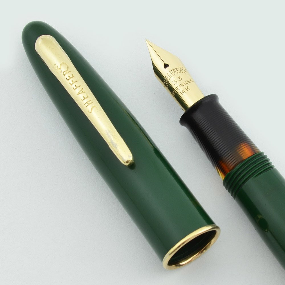 Sheaffer Craftsman Touchdown - Green, Extra Fine 33 Nib (Very Nice ...