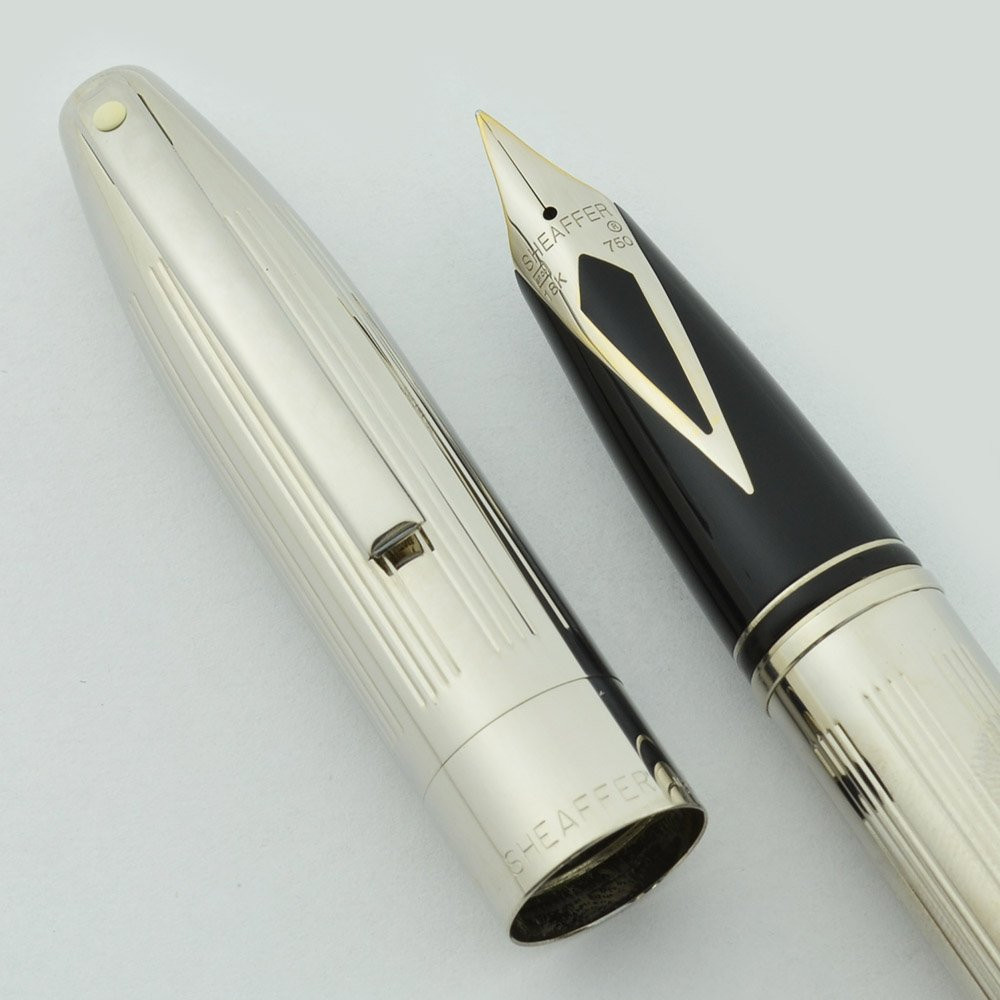 Sheaffer Legacy Heritage Fountain Pen - Deep Cut Palladium, Medium Nib ...