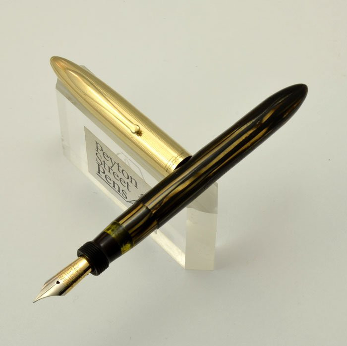 Sheaffer Crest Fountain Pen - Early Lever Filler, Brown Striated, XF ...