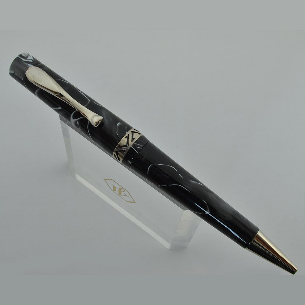 Visconti Kaleido Voyager Ballpoint Pen - Black & White "Eclipse ...