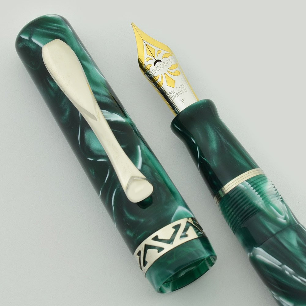 Visconti Kaleido Voyager Fountain Pen - Rain Forest Green Acryloid, 18k ...