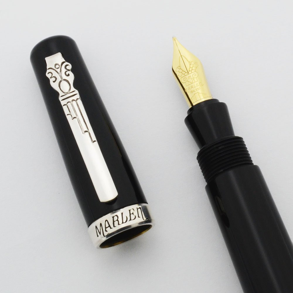 Marlen Chagall Fountain Pen - Black, Medium 18k Nib (Near Mint, Works ...