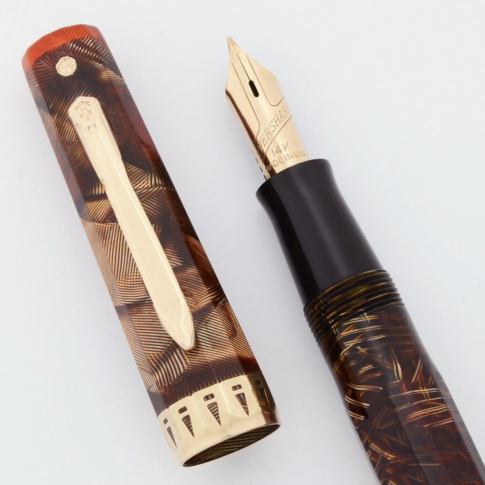 Wahl Doric II Fountain Pen - Gold & Silver Shell, Vac-Fil, Fine Nib ...