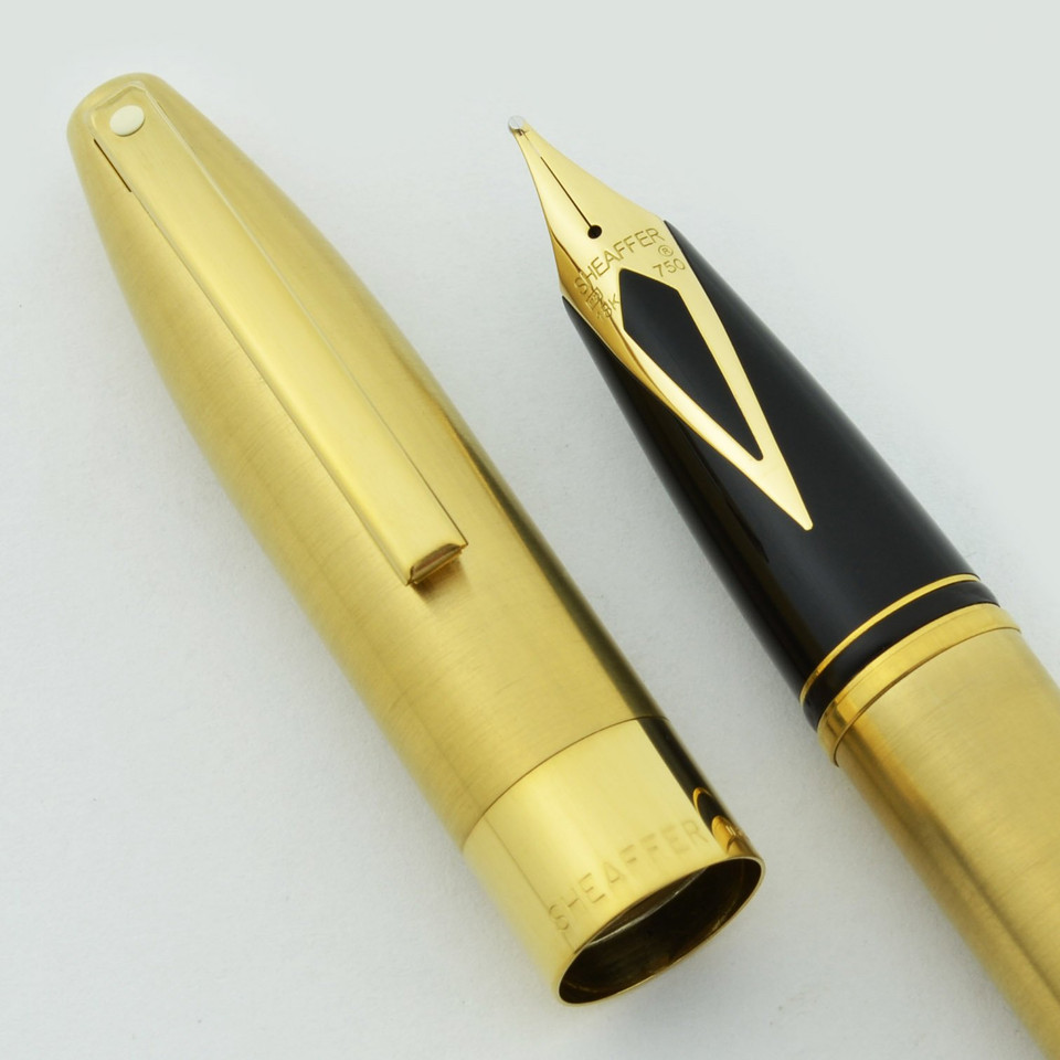 Sheaffer Legacy 2 Fountain Pen - Brushed Gold, Broad Nib (Mint, No ...