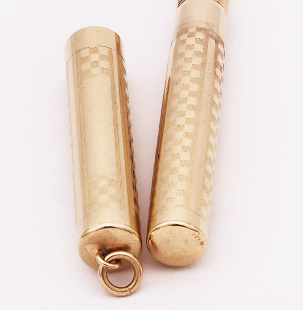 Conklin Short Ringtop Fountain Pen - Gold Filled Checkerboard Overlay, Lever Filler, Flexible ...