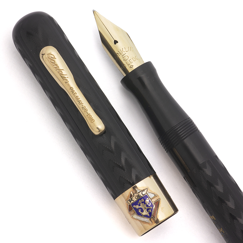 Conklin Crescent 50 (aka S5) Fountain Pen - BCHR w Knights of Columbus ...