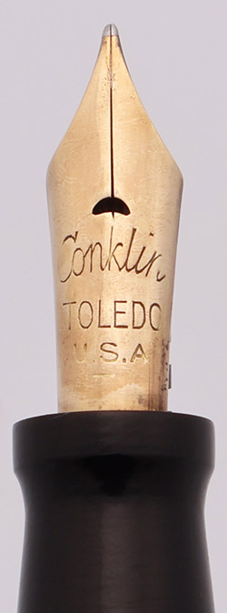 Conklin Three Fifty Fountain Pen (1920s) - Ruby Red Marble w/GT, Lever ...