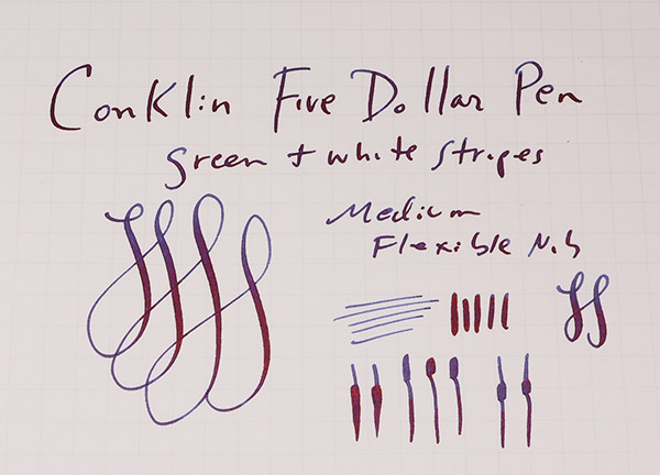 Conklin Five Dollar Fountain Pen (1930-1) - Green and White, Lever ...