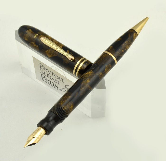 Conklin Ensemble Fountain Pen - Endura Style, Black and Bronze Marble ...