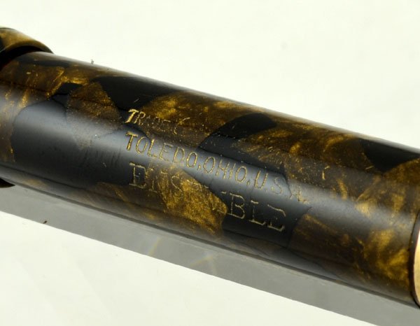 Conklin Ensemble Fountain Pen - Endura Style, Black and Bronze Marble ...